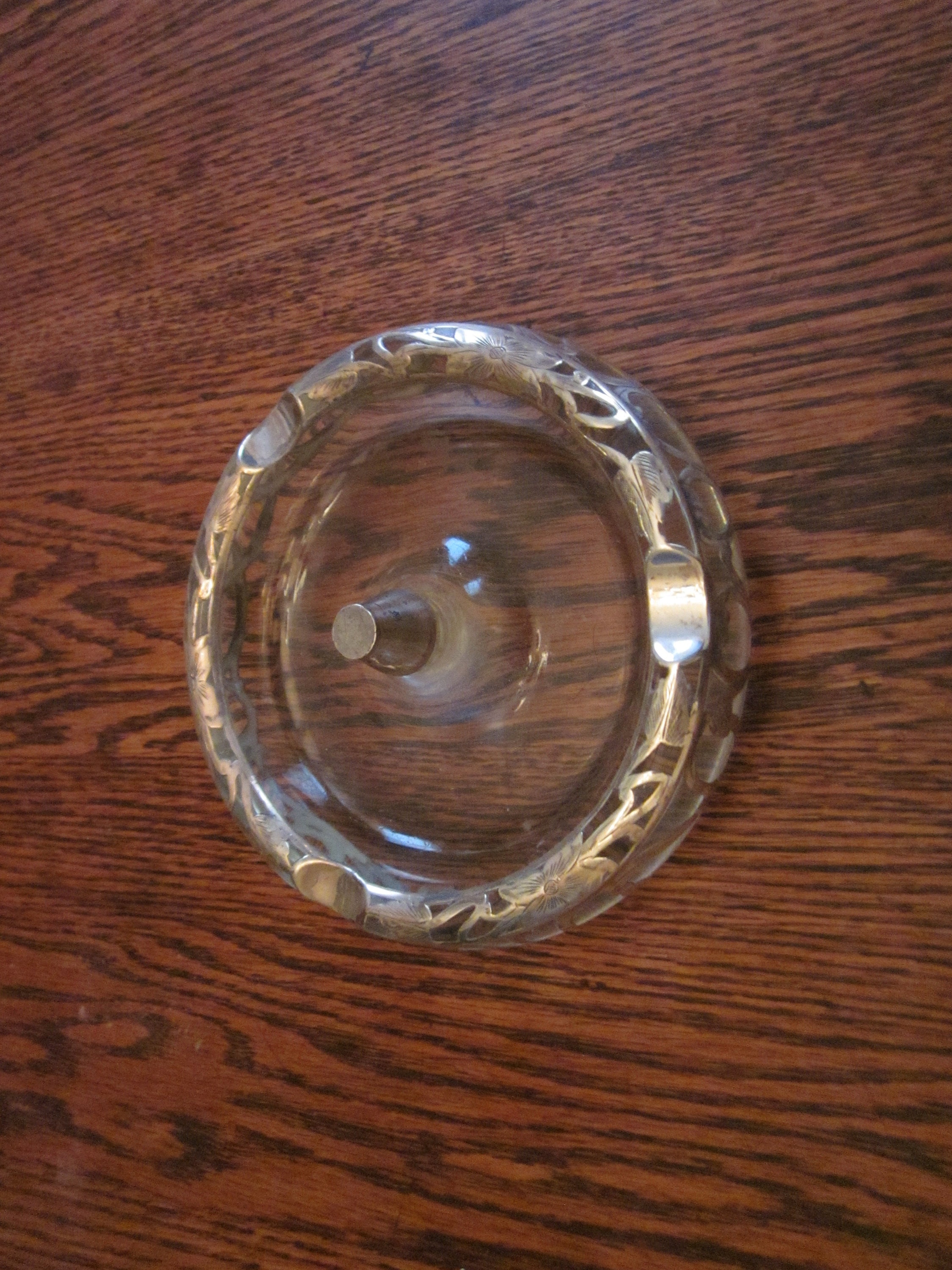 An Art Nouveau Sterling Silver Overlay on Crystal Cigar - Etsy