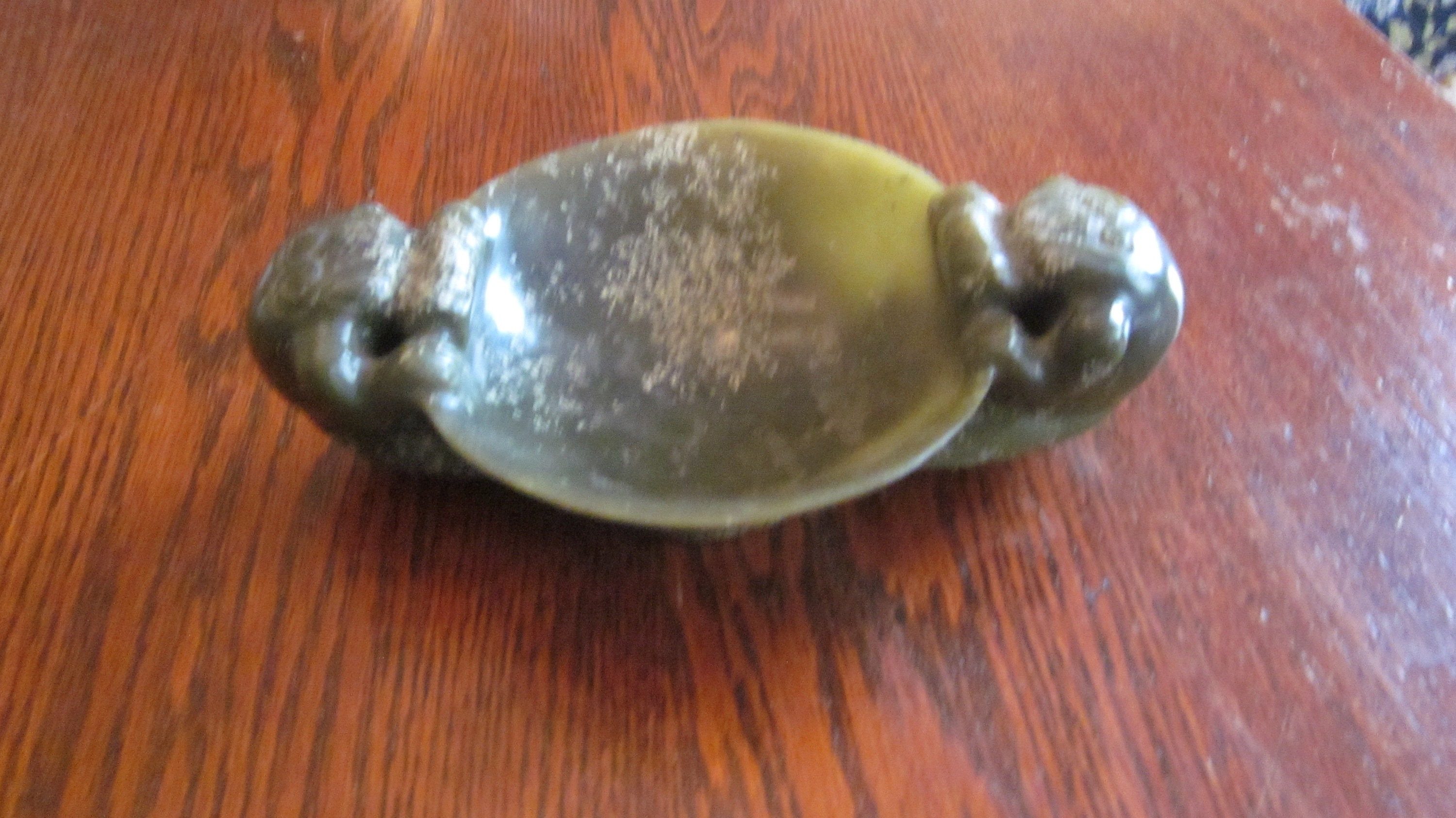 1 Chinese Carved Jadeite Two Beast Rice Bowl Green - Etsy