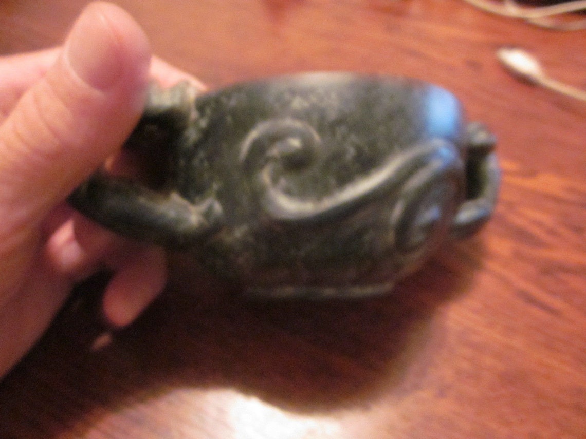 1 Chinese Dark Stone S.G. 2.77 Double Demon Bowl Erosion - Etsy