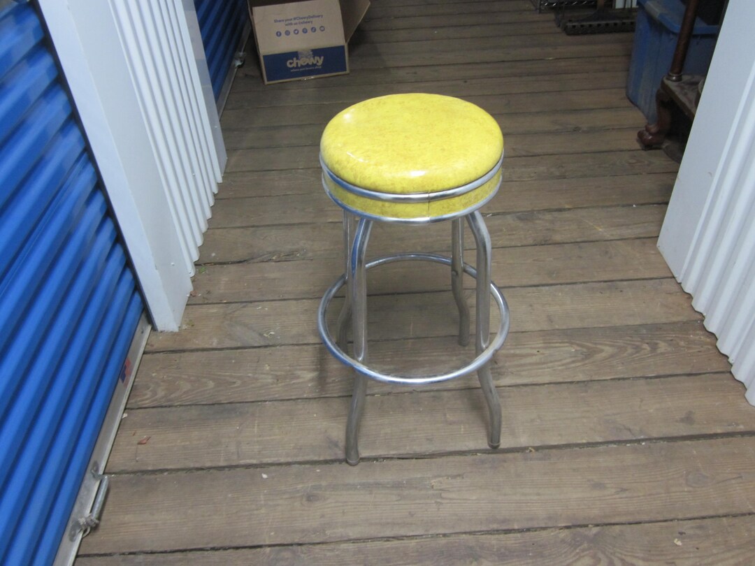 C. 1950 Cosco Soda Fountain Stool, Metal and Vinyl - Etsy