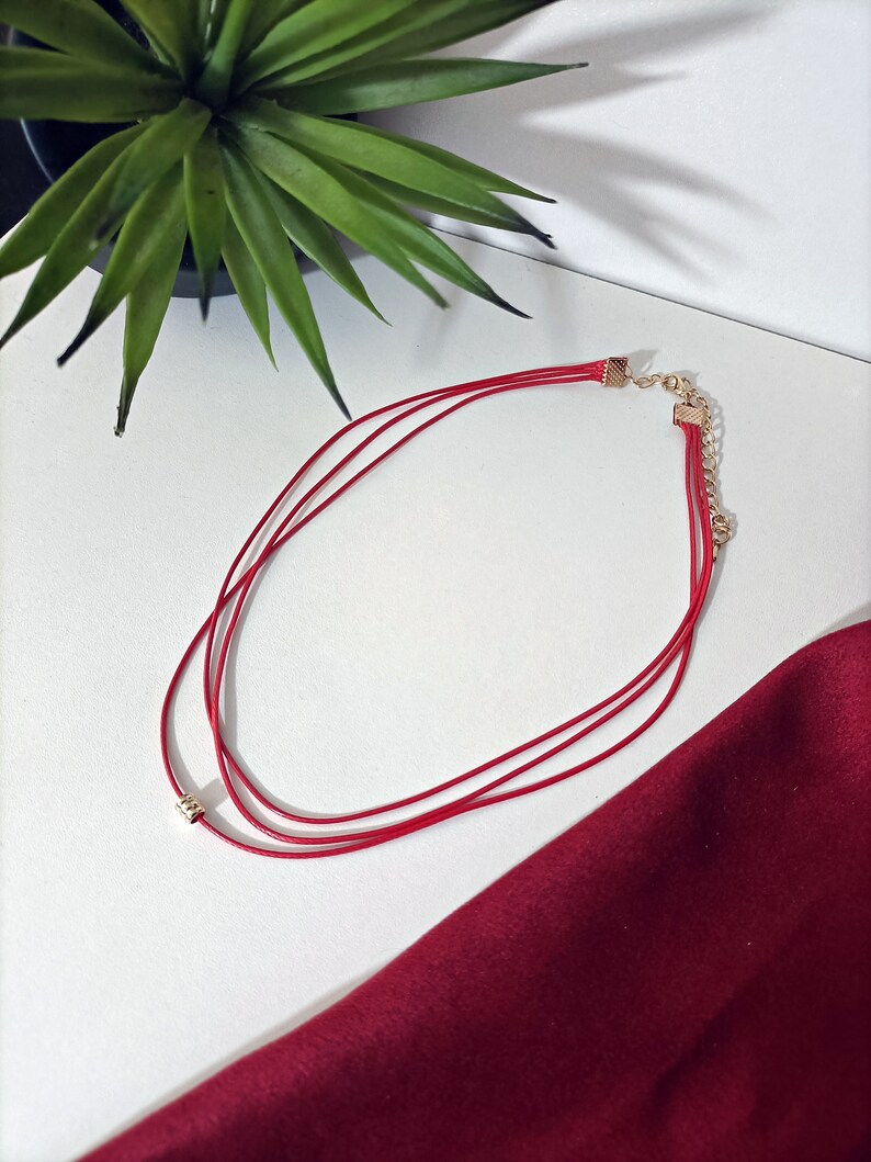 Vox Akuma Inspired Cosplay Necklace Red Rope and Gold Charm LUXIEM ...