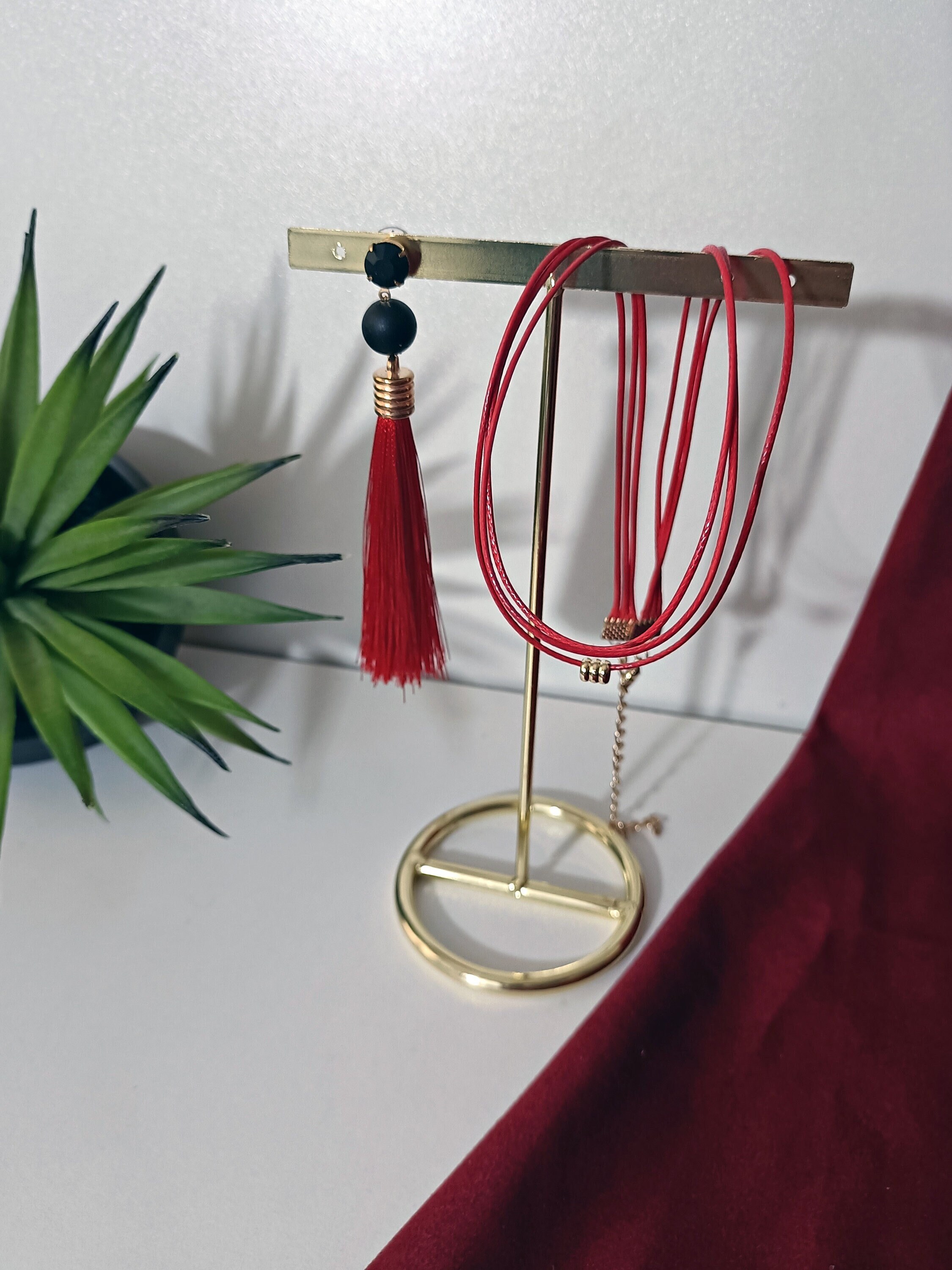 Vox Akuma Inspired Cosplay Necklace Red Rope and Gold Charm LUXIEM ...