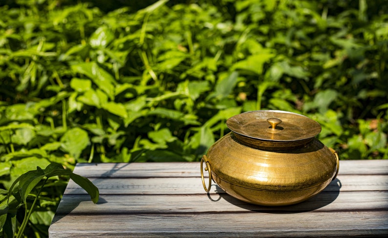 Brass Cooking Pots in Brass Utensils and Cookware With Serving - Etsy