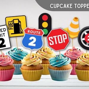 10 Pieces Race Car Birthday Custom Centerpiece | Two Fast Birthday ...