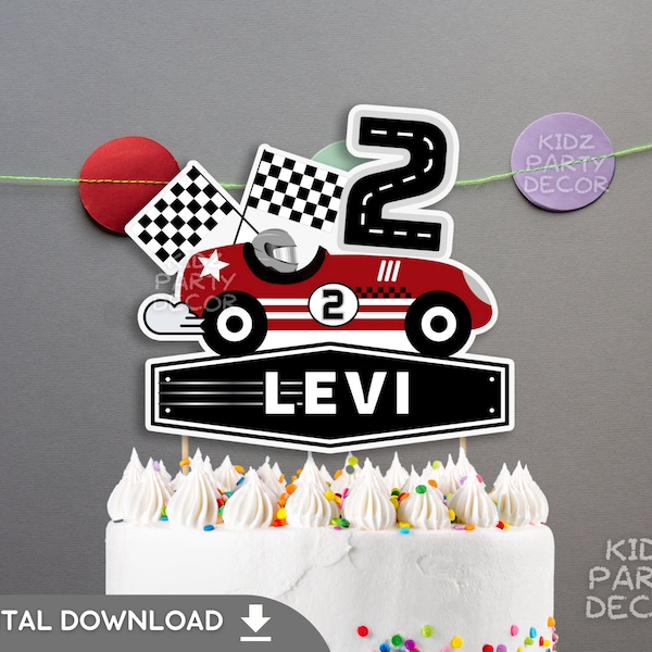 Race Car Topper - Etsy