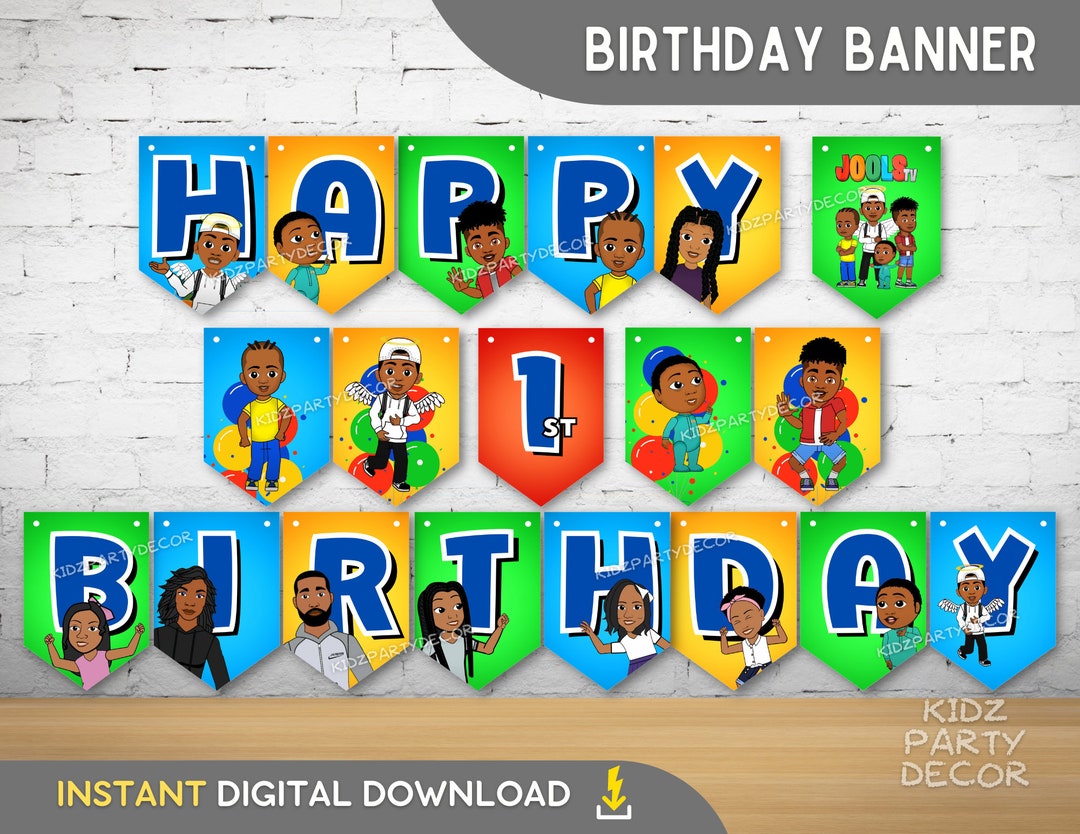 Jools TV Birthday Banner Joolstv Party Banner Happy - Etsy