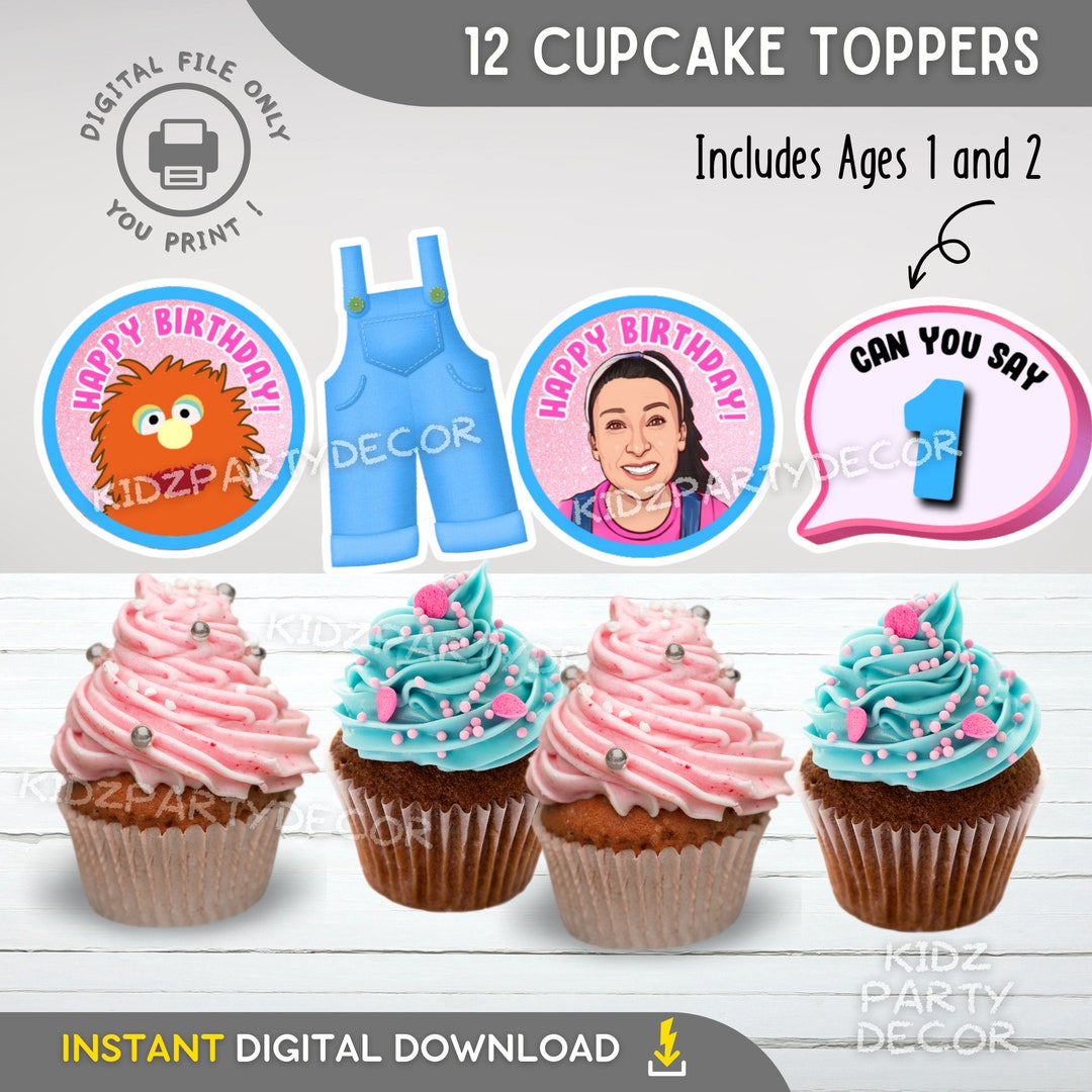 Digital Cupcake Toppers Ms Rachel Birthday Party Ms Rachel - Etsy