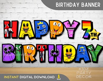 Rainbow Friends Digital Banner - Etsy