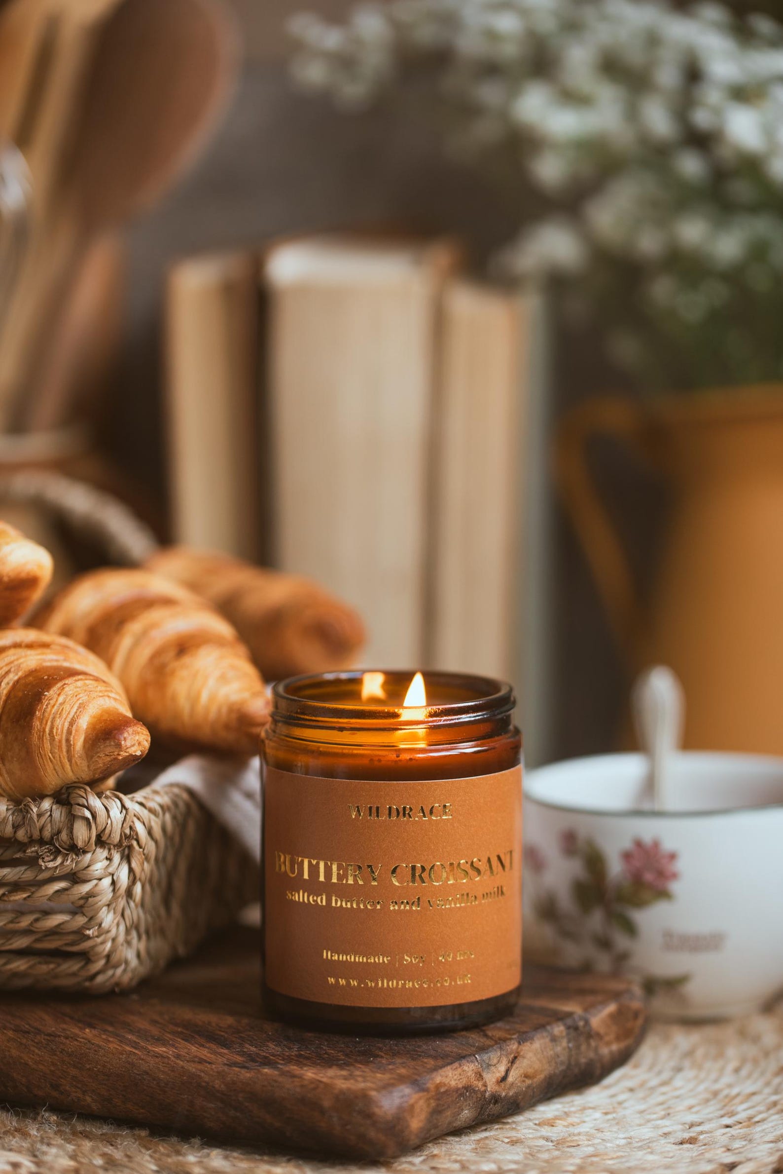 Croissant Pastry Scented Candle | Viral Candle | Foodie Gifts | Luxury ...