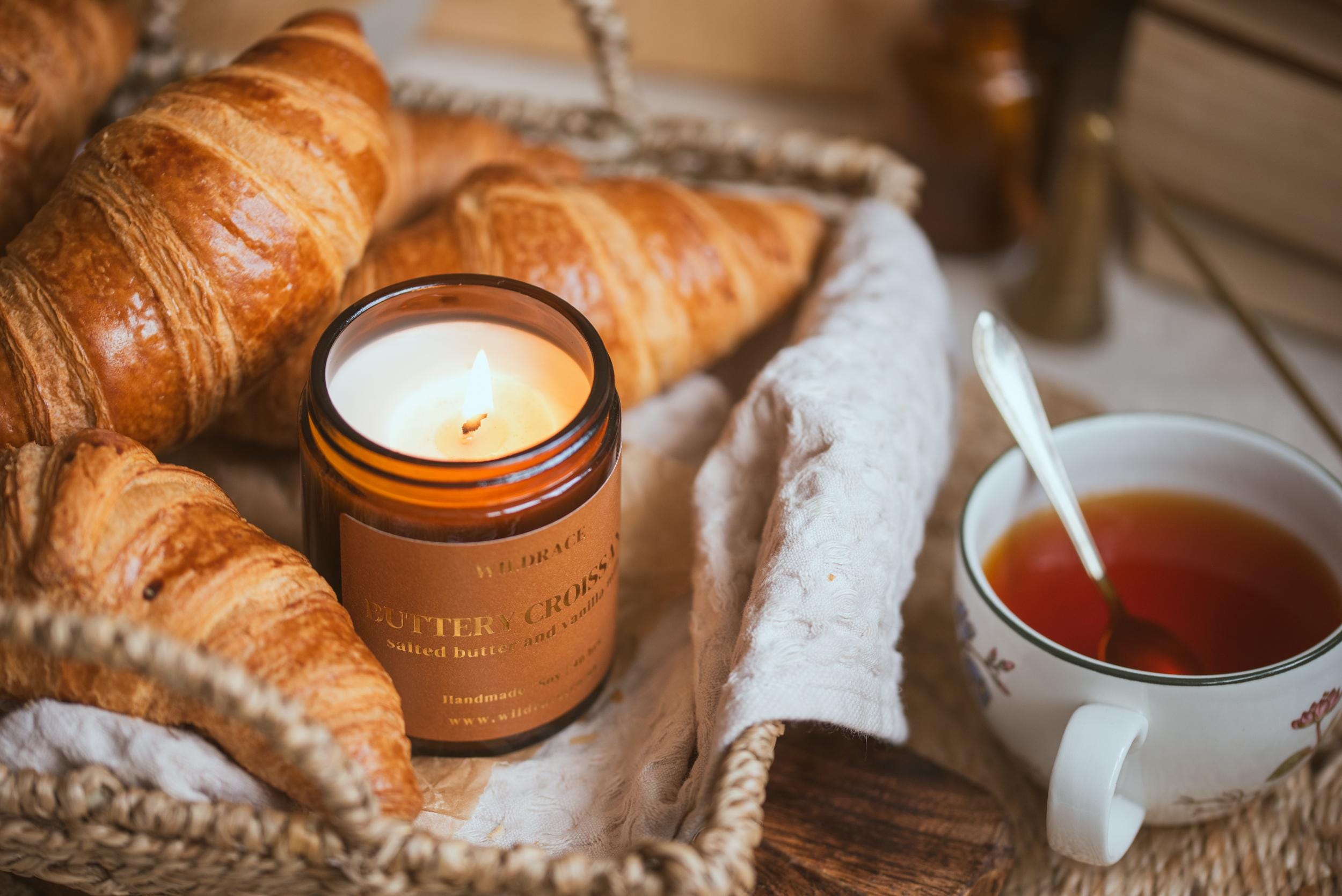 Croissant Pastry Scented Candle | Viral Candle | Foodie Gifts | Luxury ...