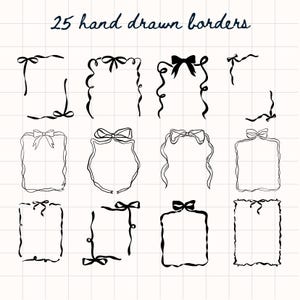 25 Hand Drawn Border Illustrations - Digital Download | Border Line ...