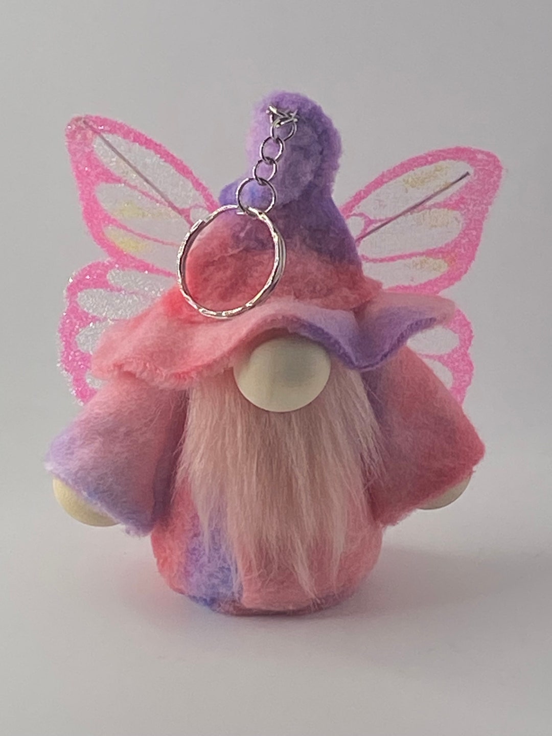 Pink and Purple Winged Fairy Gnome - Etsy