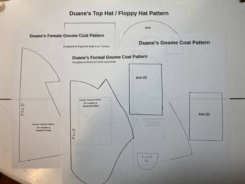 Gnome Coat Patterns Digital Download - Etsy