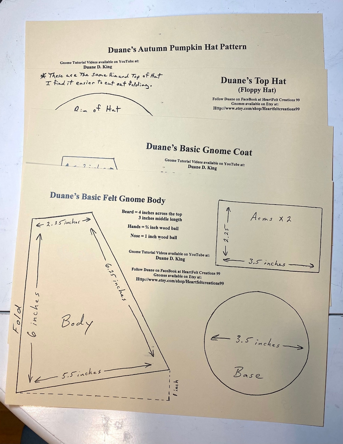 Basic Gnome Patterns and the Colorful Gnome Stories - Etsy