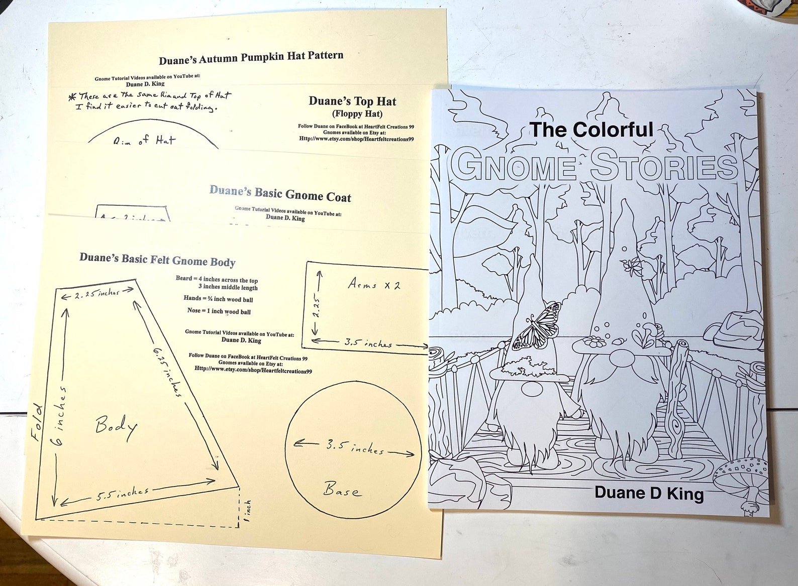 Basic Gnome Patterns and the Colorful Gnome Stories - Etsy