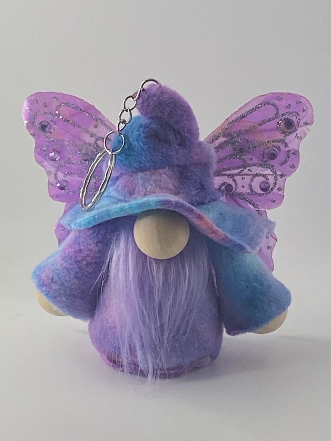 Light Purple Winged Fairy Gnome With Blue - Etsy