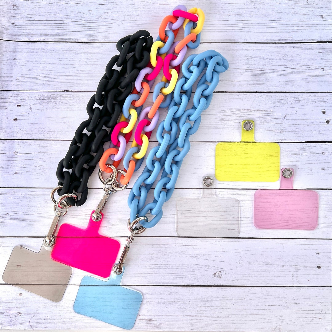 Wrist Phone Strap Link Chain Includes Universal Connector Patch Phone ...