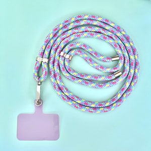 Universal Cell Phone Chain With Carabiner and Patch, Cord Cell Phone ...