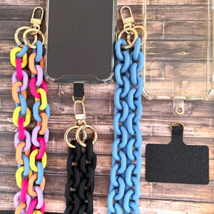 Versatile Gold Link Chain Phone Holder - Wear as Crossbody or Necklace ...