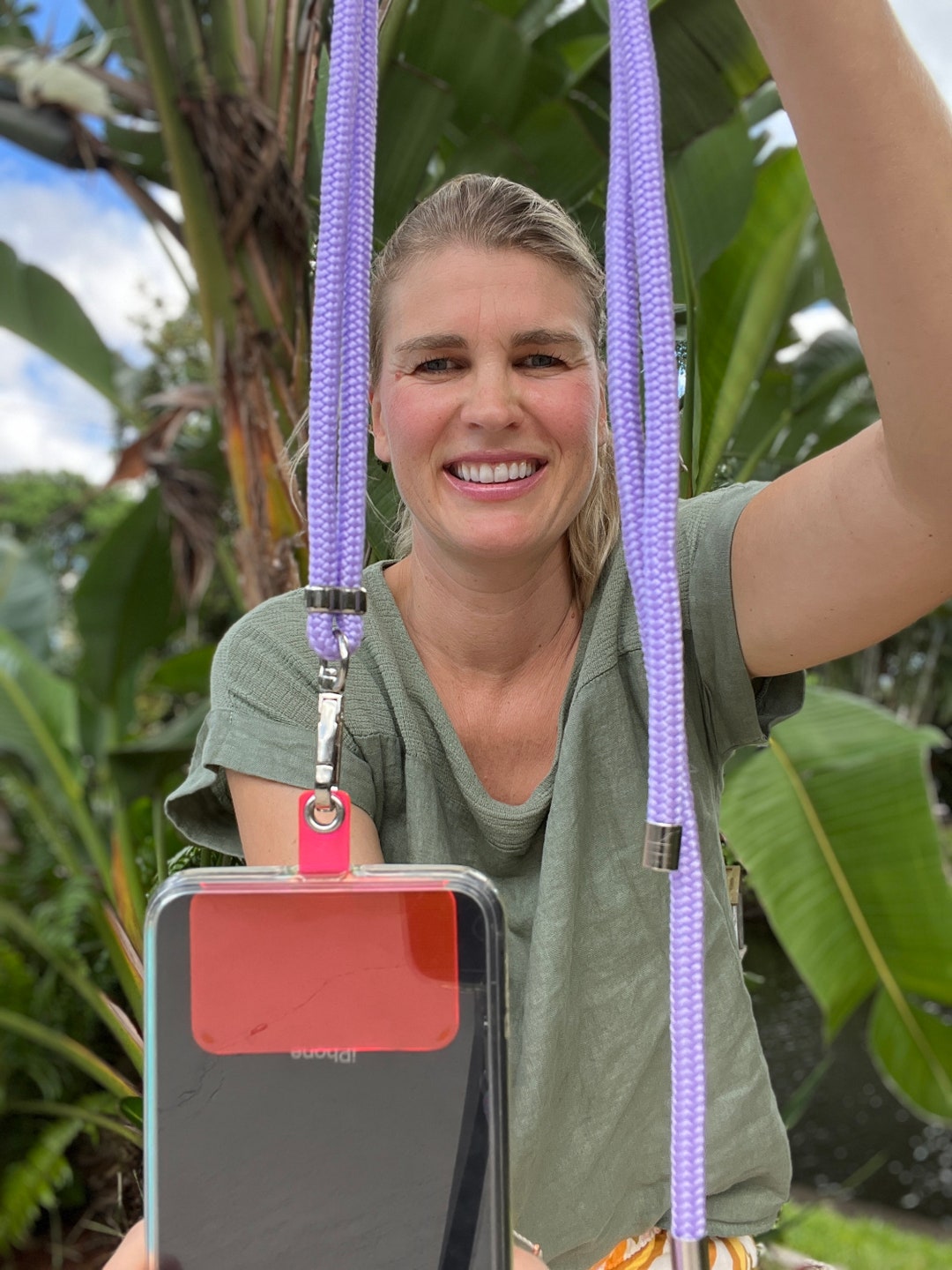 Universal Cell Phone Lanyard Purple With Adjustable - Etsy