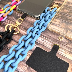 Versatile Gold Link Chain Phone Holder - Wear as Crossbody or Necklace ...