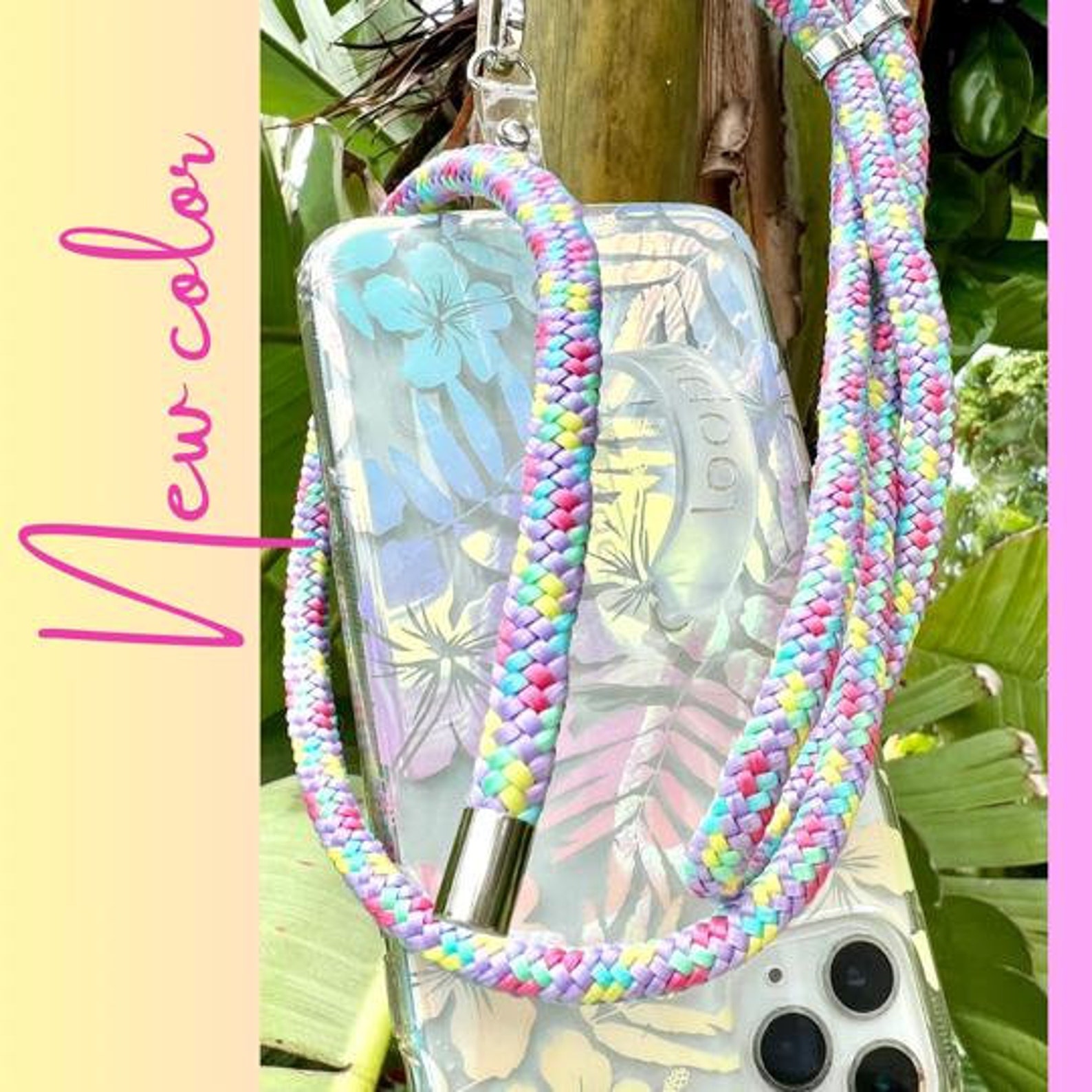 Universal Cell Phone Chain With Carabiner and Patch, Cord Cell Phone ...