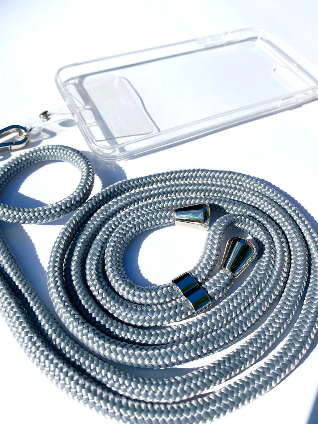 Gray Cell Phone Lanyard With Adjustable Strap, High Quality Crossbody ...