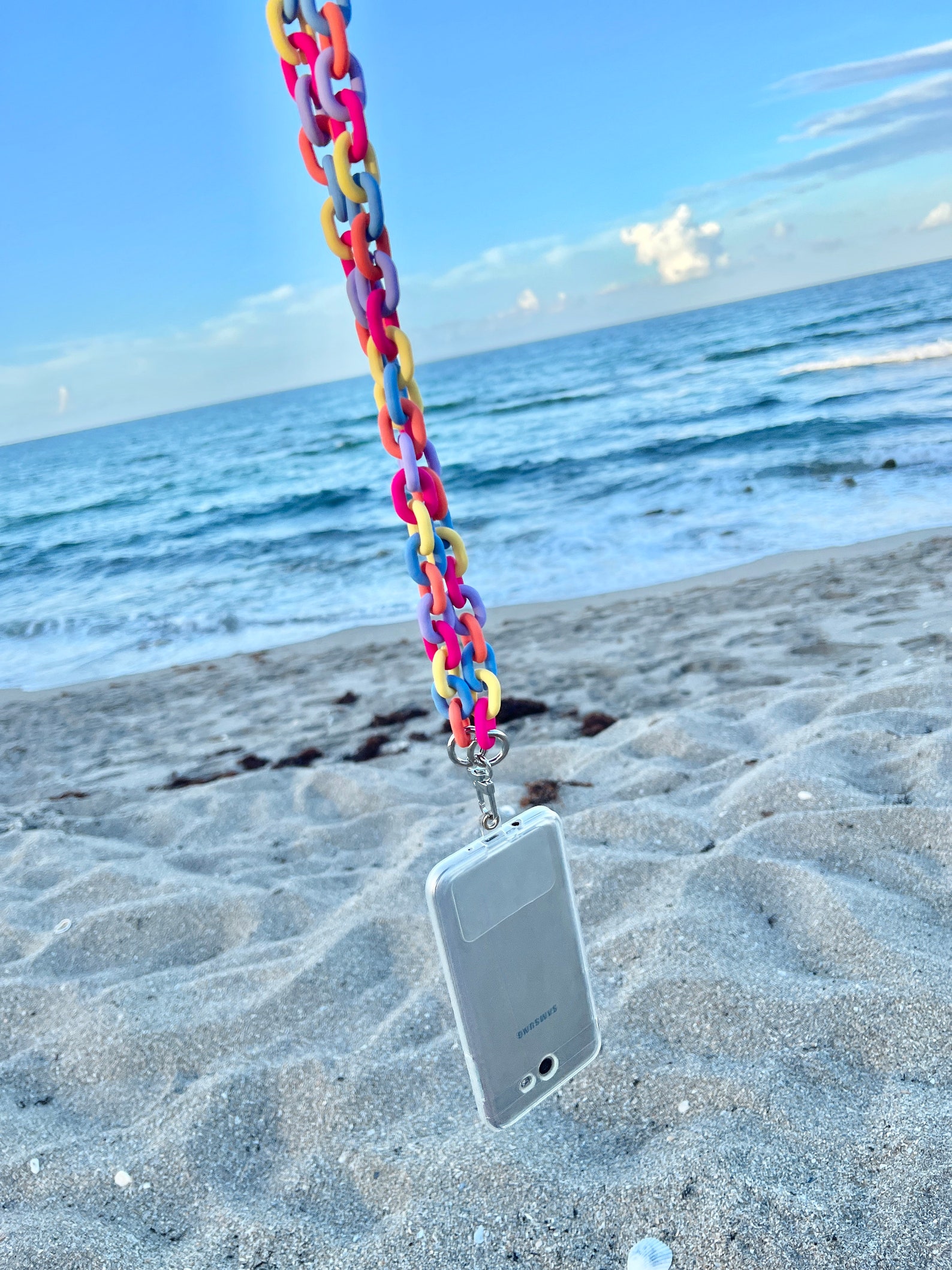 Rubber Coated Acrylic Phone Strap - Universal for All iPhone Models ...