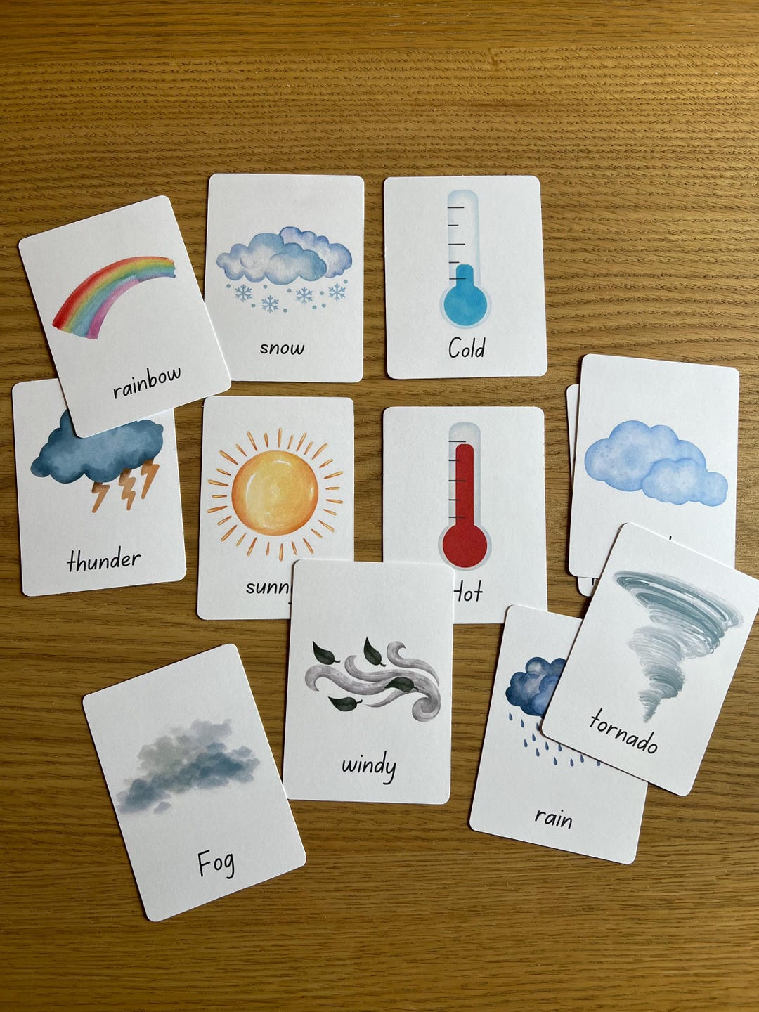 Weather Cards, Weather Learning Cards, Toddler Learning, Montessori ...