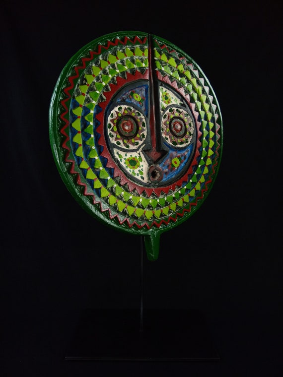 African Art Sun Mask Vintage African Mask Tribal Ethnic Deco - Etsy