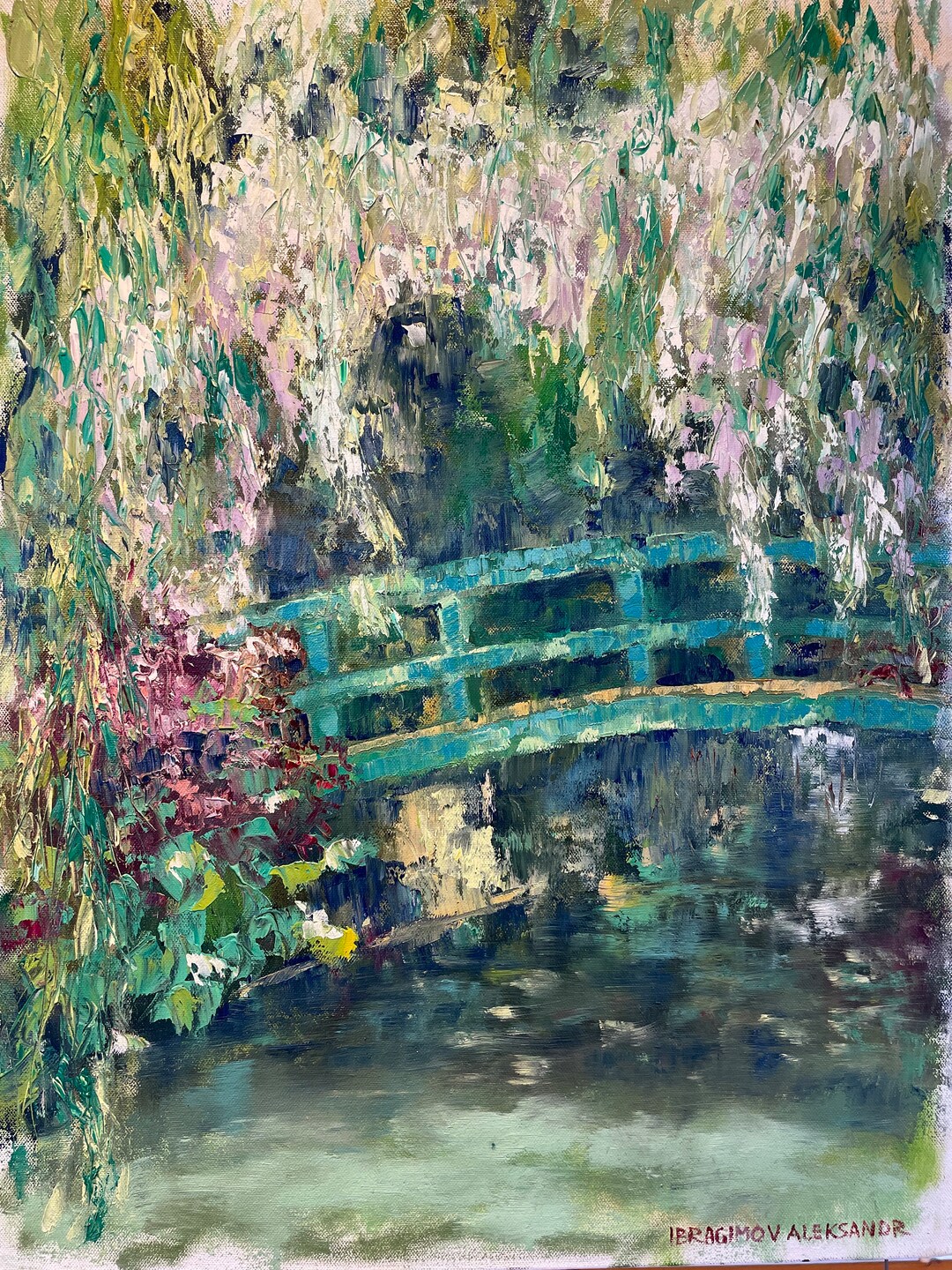 Giverny Bridge 3 - Original Impressionist Oil Painting - Etsy