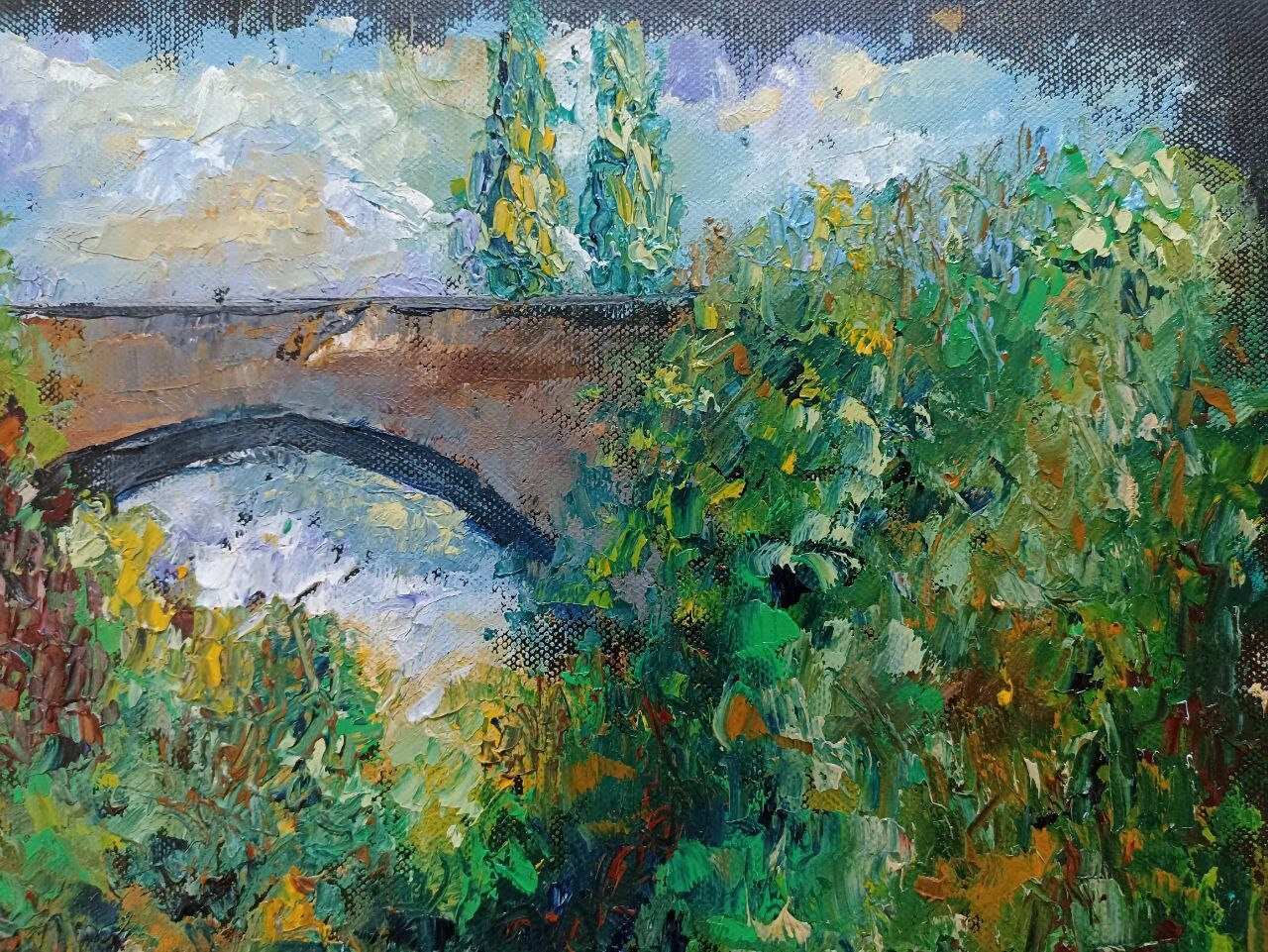 The Railway Bridge - Original Oil Painting - Etsy
