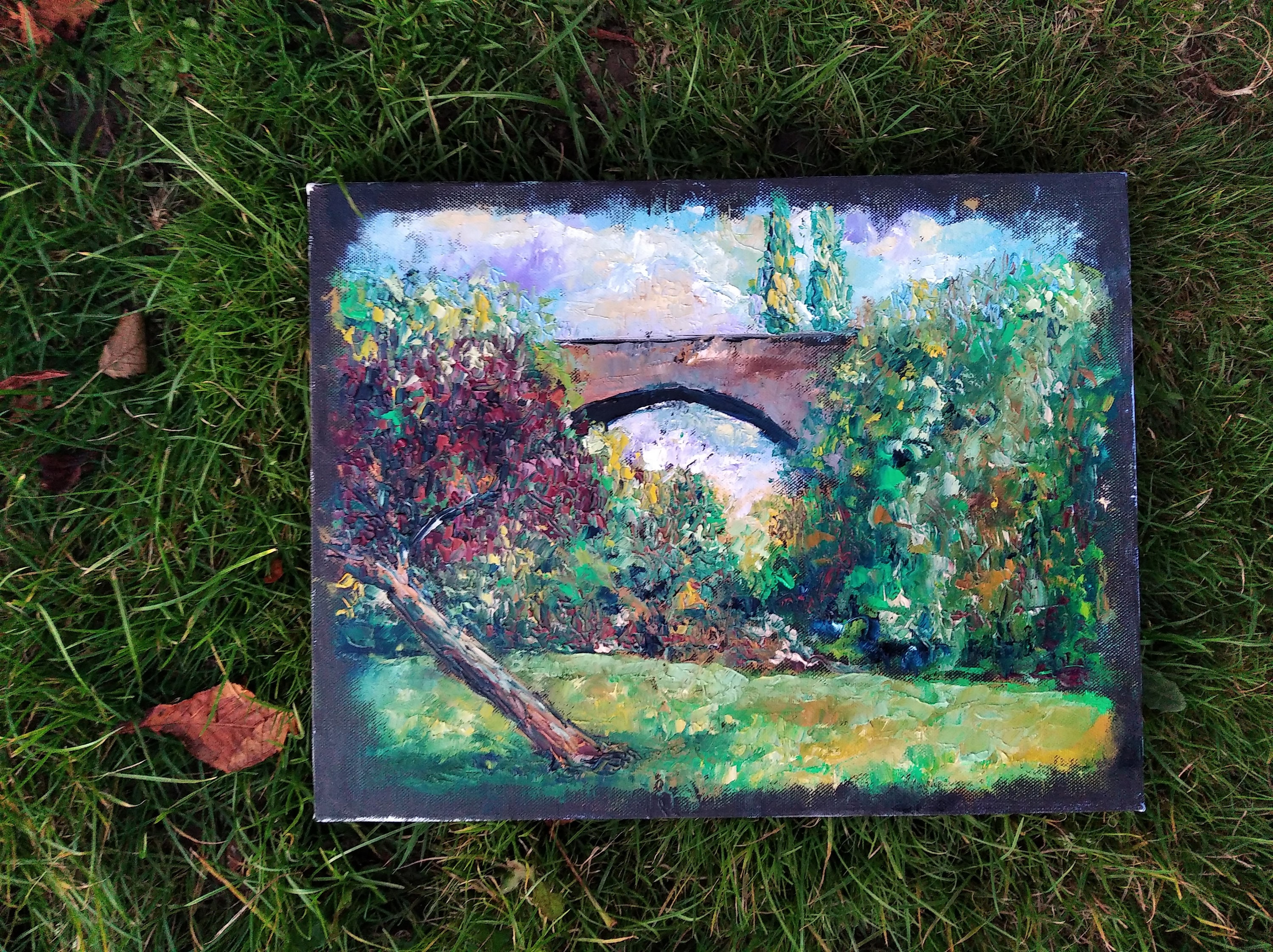 The Railway Bridge - Original Oil Painting - Etsy