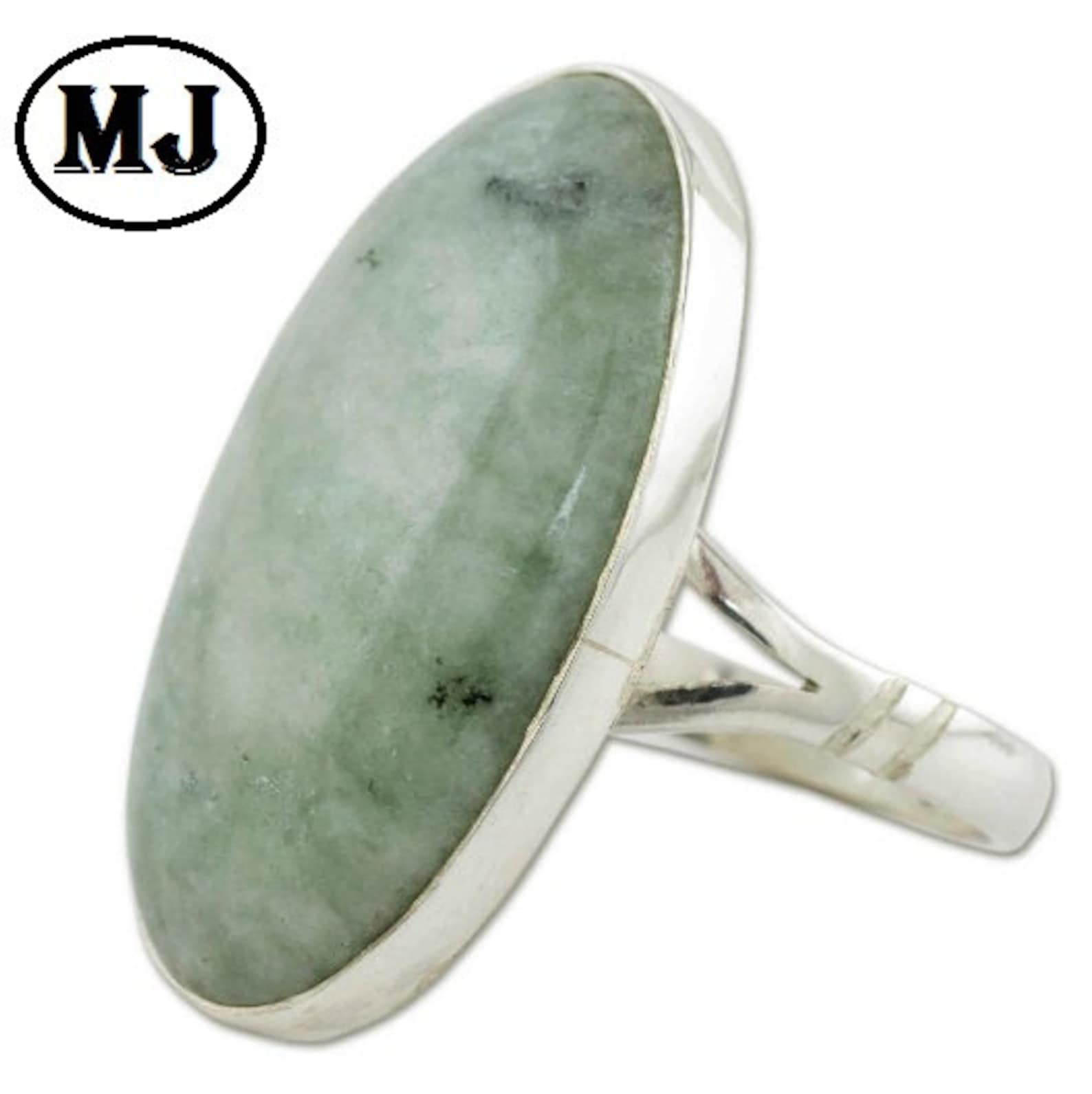 Special Jade Ring 925 Sterling Silver Jade Ring Oval Jade - Etsy