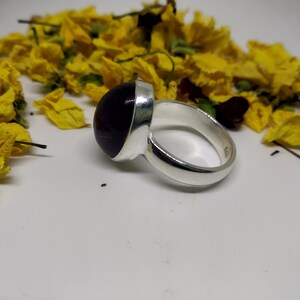 Simple Amethyst Ring, Beautiful Ring, Simple Band Ring, Handmade Ring ...