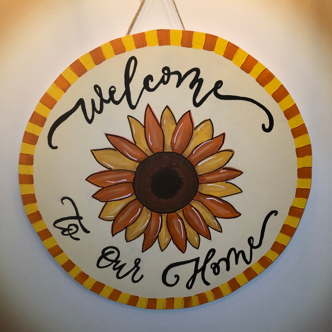 Fall Sunflower Door Hanger That Would Look Awesome on Darker Wood Front ...