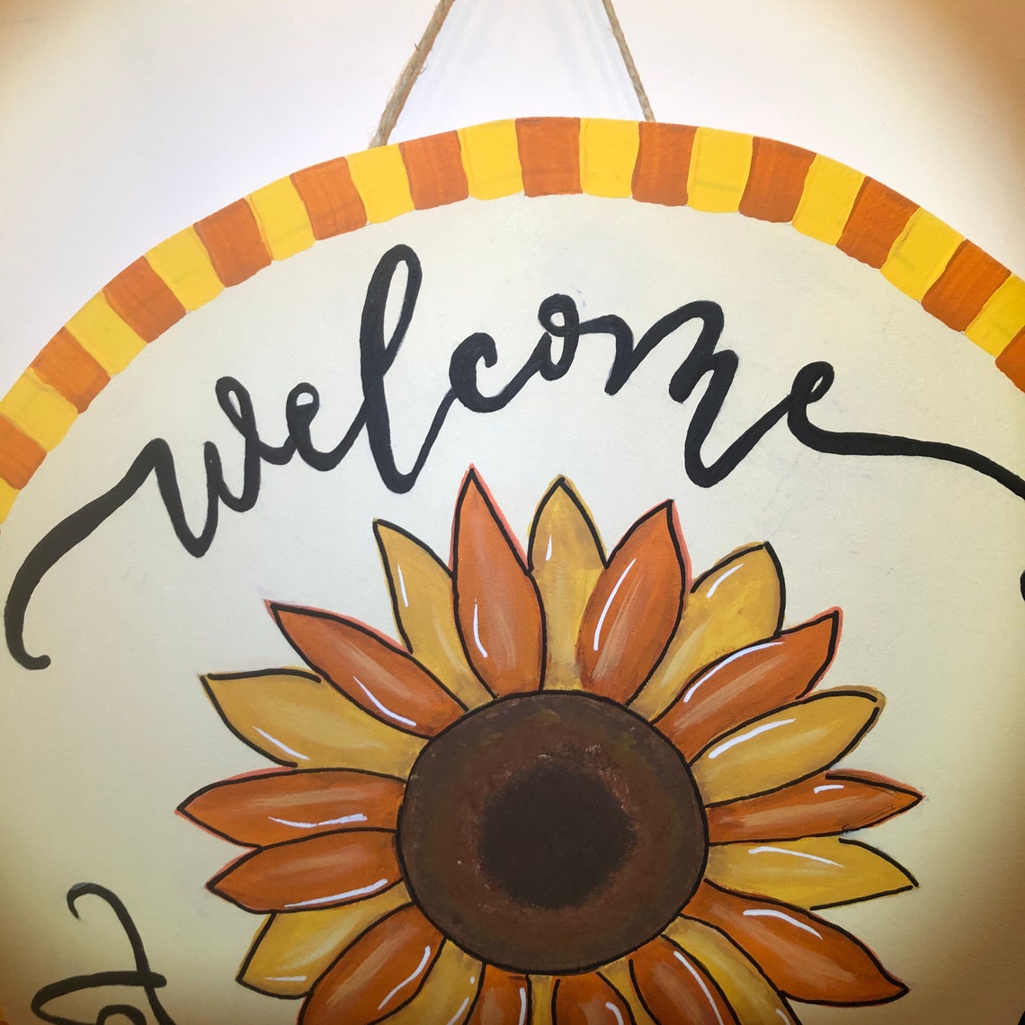 Fall Sunflower Door Hanger That Would Look Awesome on Darker Wood Front ...