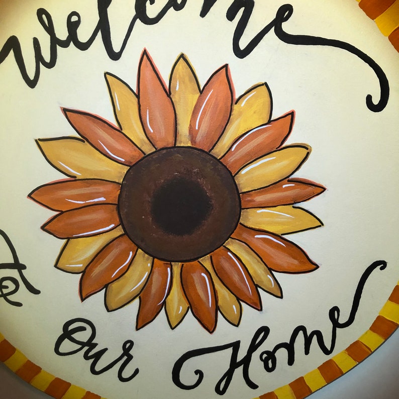 Fall Sunflower Door Hanger That Would Look Awesome on Darker Wood Front ...