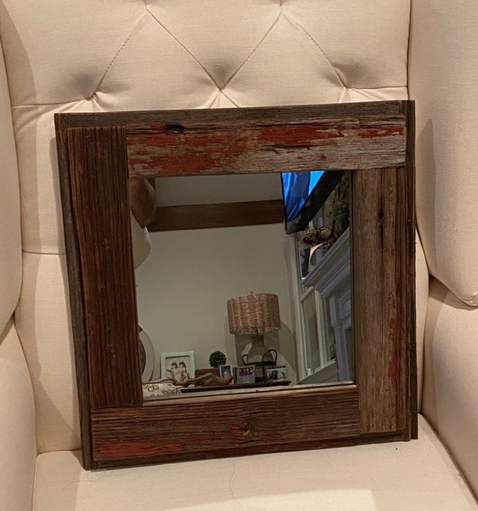 Rustic Mirror, Barnwood Mirror, Farmhouse Mirror, Rustic Mirror-made ...