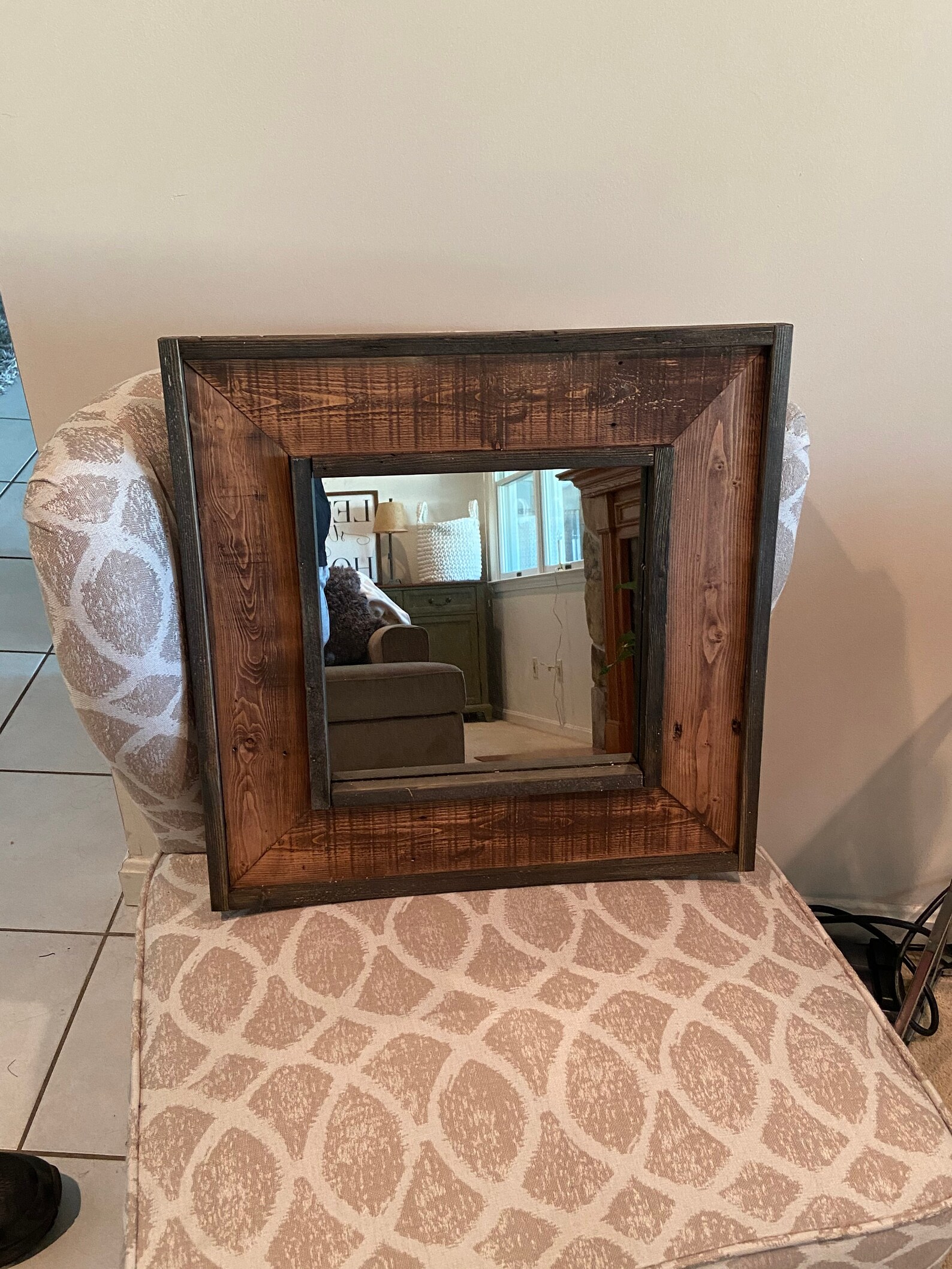 Rustic Mirror, Farm House Mirror, Home Mirror, Reclaimed Mirror, Wood ...