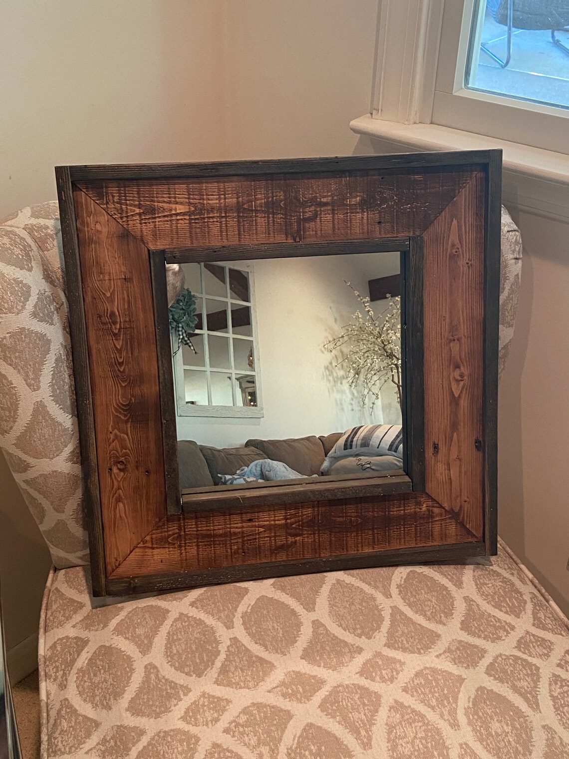 Rustic Mirror, Farm House Mirror, Home Mirror, Reclaimed Mirror, Wood ...