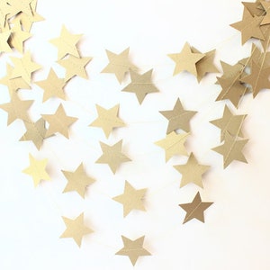 Custom Gold Star Paper Garland Decor, Handmade Party Decorations ...