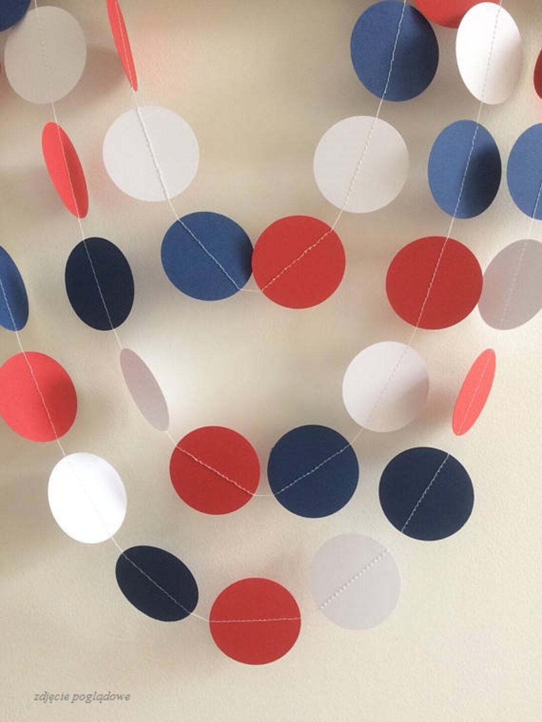 Custom Circle Paper Garland Decor, Handmade Party Decorations, Wedding ...