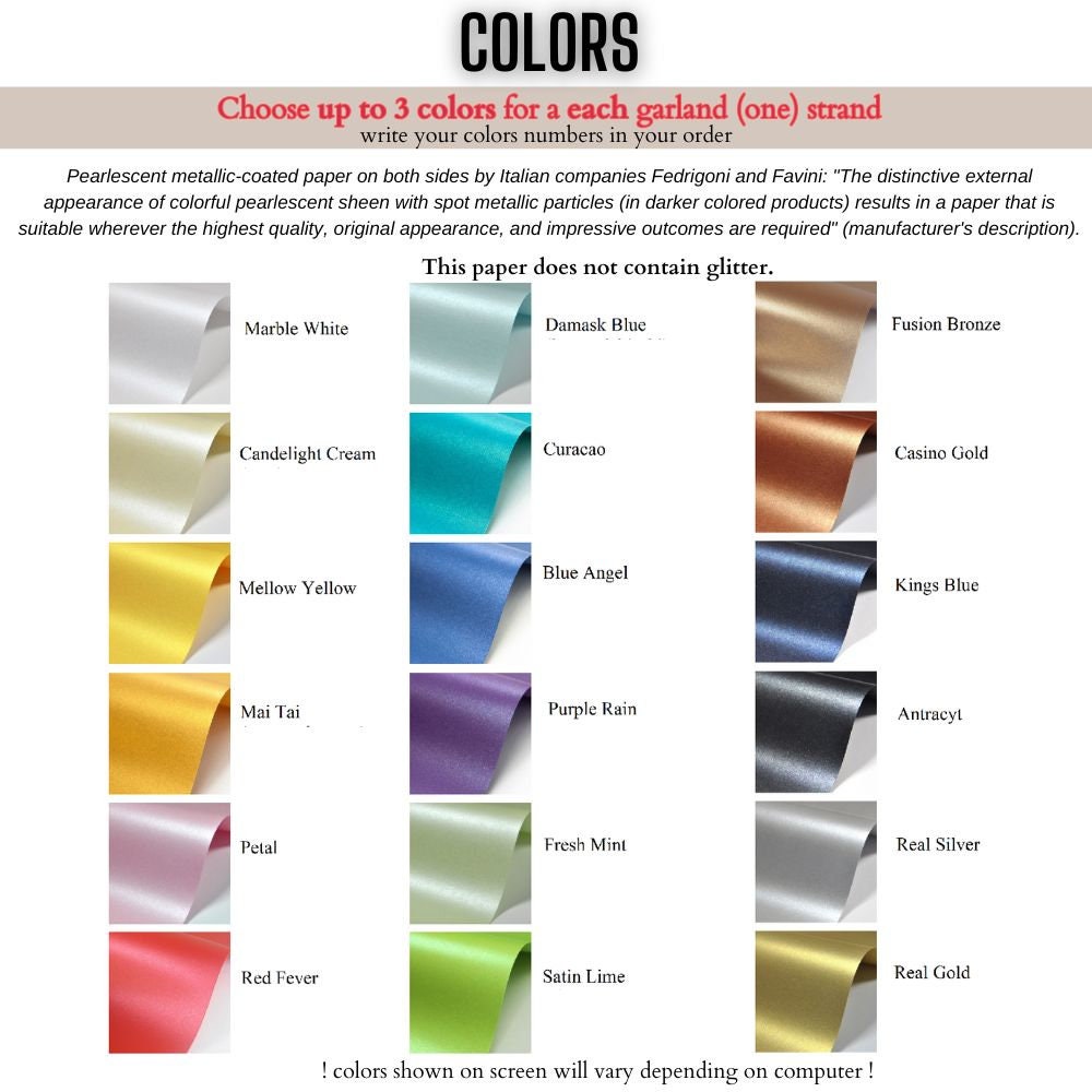 Custom Gold Star Paper Garland Decor, Handmade Party Decorations ...