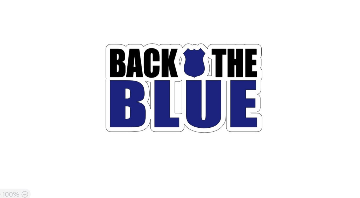 Back the Blue Layered Vinyl Decal for Cars, Trucks, Suvs, Laptops, Etc ...