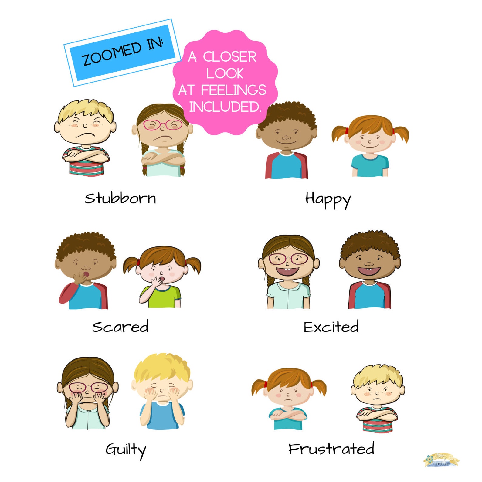 Feeling Words Handouts (kids), Printable Item (emotion Skills), Calming ...