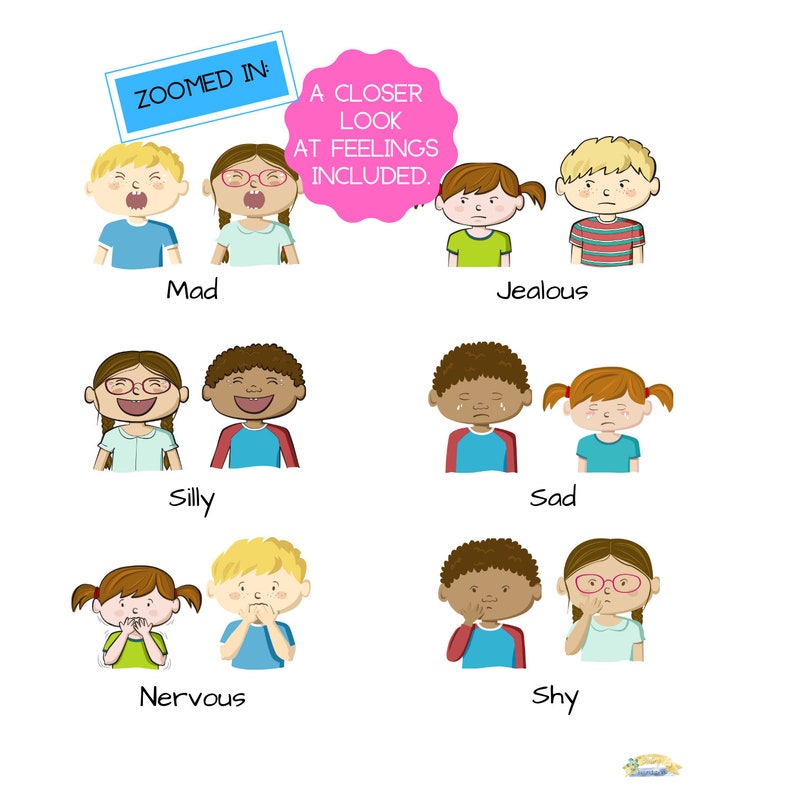 Feeling Words Handouts (kids), Printable Item (emotion Skills), Calming ...
