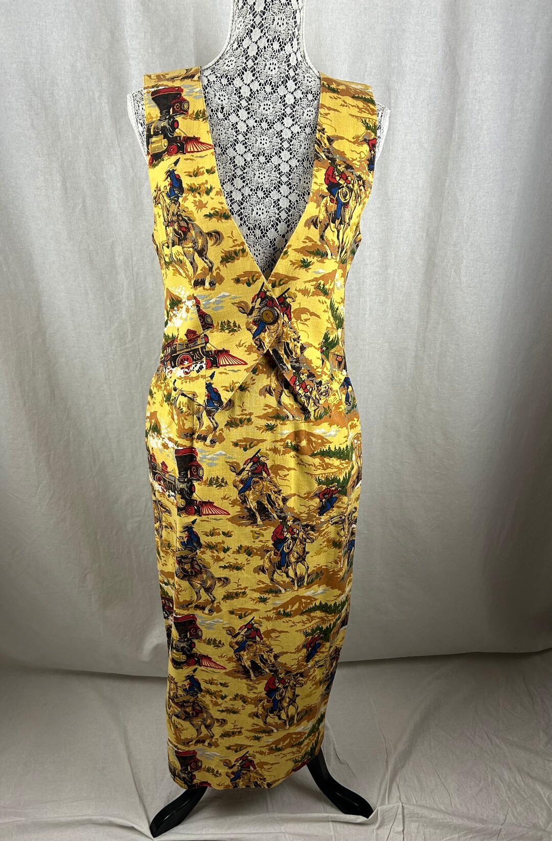 Western Print Vest and Skirt Set, Cowgirl's Dream, Giddy Up, Cotton ...