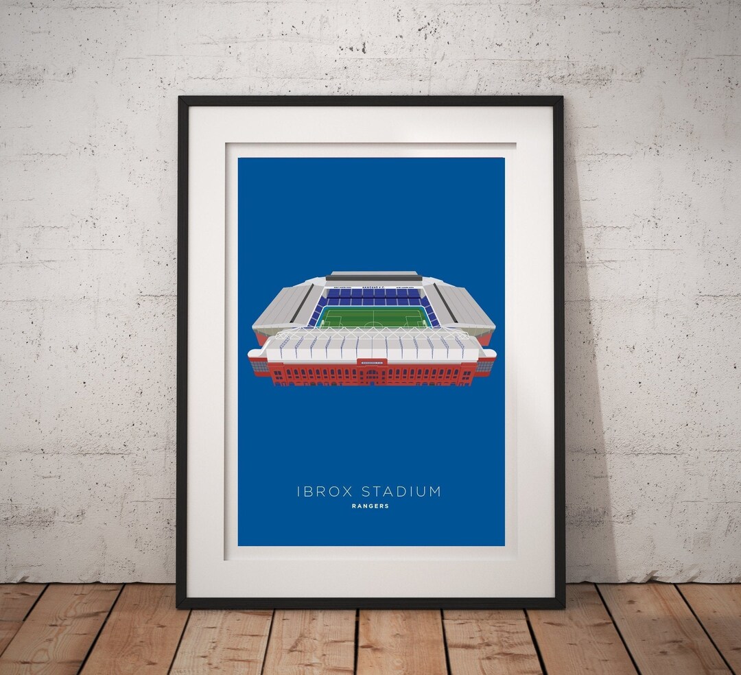 Rangers, Ibrox Print, Football Poster, Football Print, Husband Gift ...