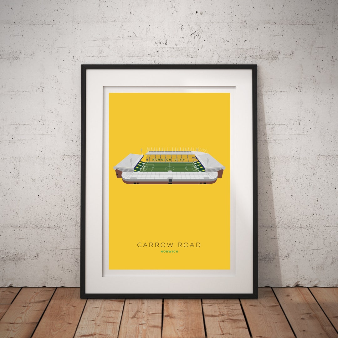Norwich City, Carrow Road Print, Football Poster, Football Print ...